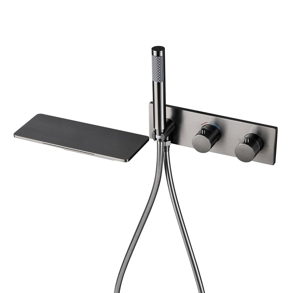 Wasser ™ Waterfall Bathroom Faucet with Handheld Shower Set – Allfixture